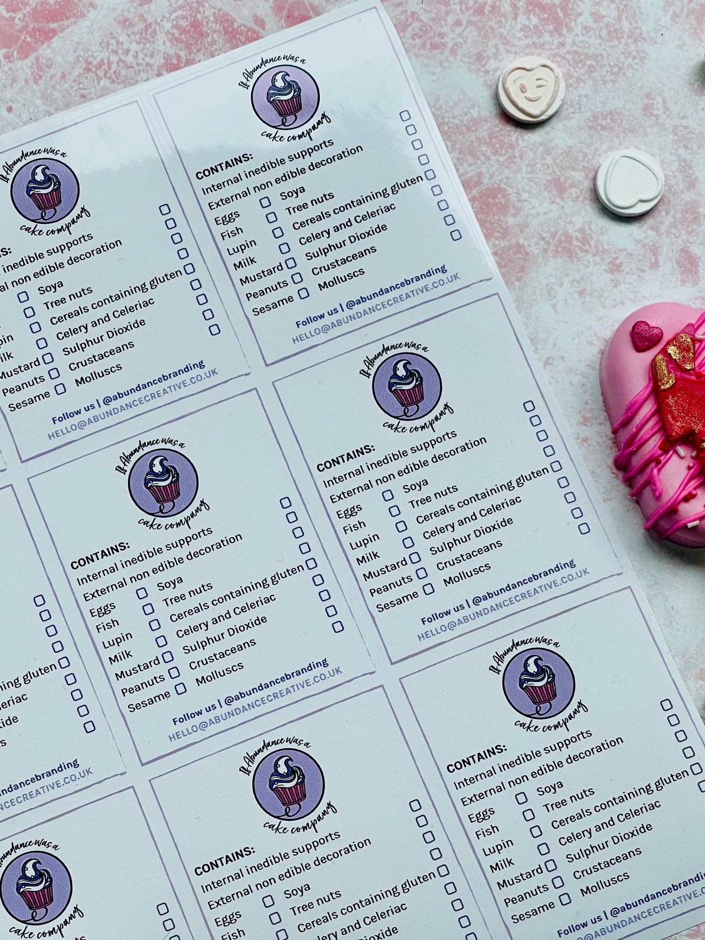 Tick Box Allergen Labels - Customise Our Classic Template ...